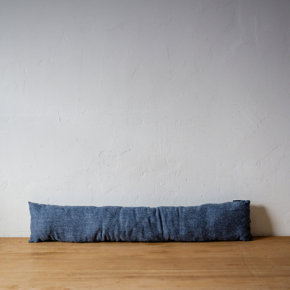 Tweed Draught Excluder Herringbone Blue Moon – Miss Arthur