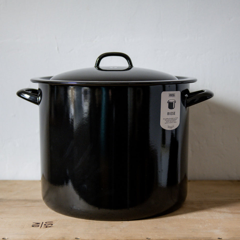 Riess Enamel Classic High Casserole with Cover Black 20 Litre – Miss Arthur